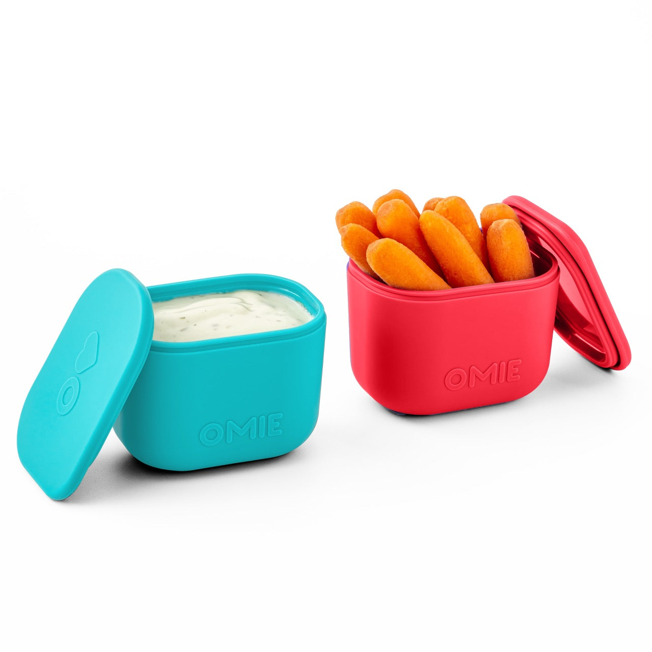 Pink/Teal OmieBox UP Dip Containers – The Lunch Crate